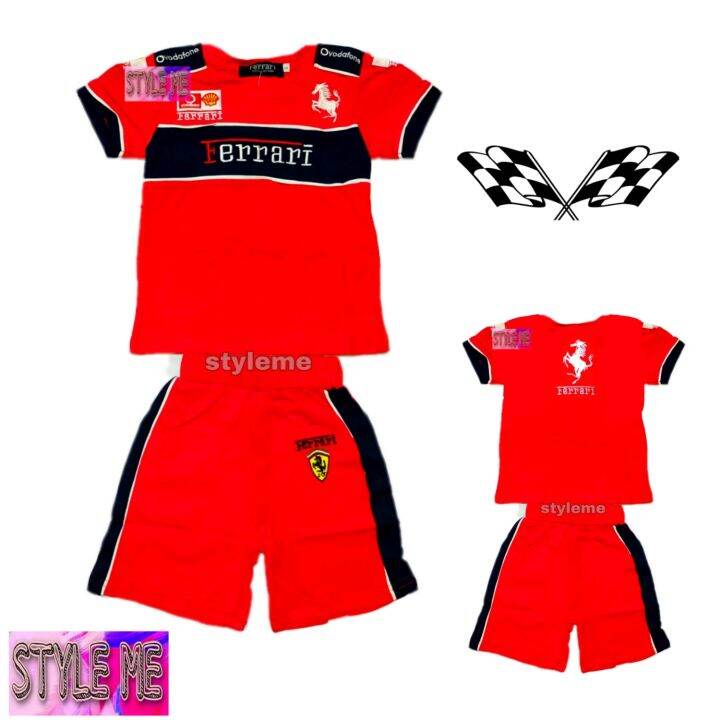 Ferrari Shirt and Short Style Colour Red Costume Cosplay Role play for ...