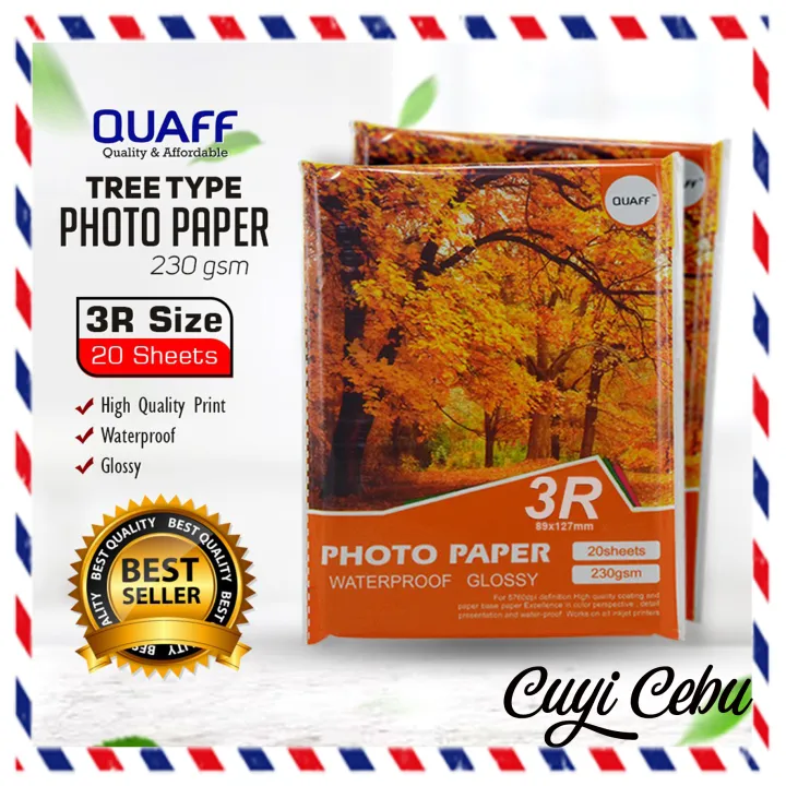 10pck Quaff Tree Type Photo Paper Glossy 230gsm 3R SIZE - Cuyi Cebu ...