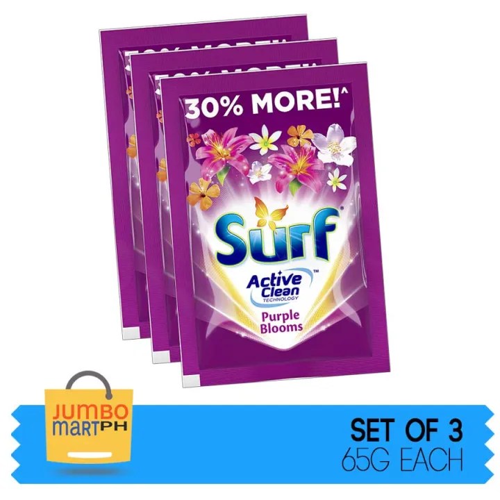 SURF POWDER DETERGENT PURPLE BLOOMS SACHET / 65G / SET OF 3 | Lazada PH