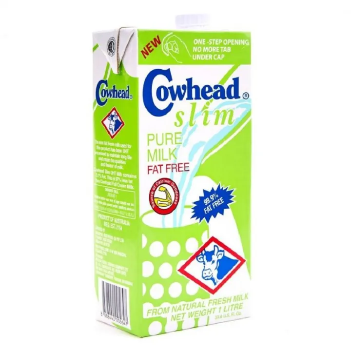 Cowhead Slim Pure Milk Fat Free High in Calcium 1Liter100% Natural ...
