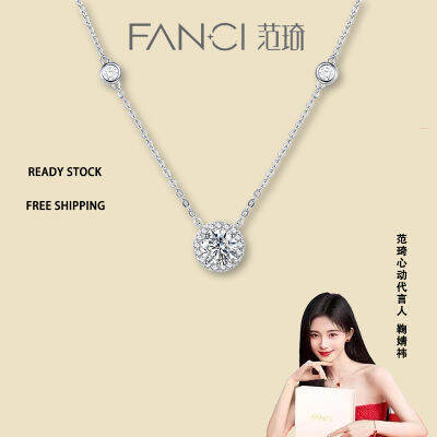 Fanci 925 Sterling Perak Kalung Berlian untuk Wanita Tidak Berkarat Hadiah Hari Jadi Rantai ...
