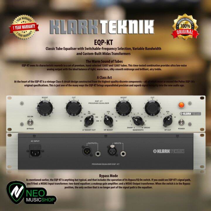 Klark Teknik EQP-KT classic tube equalizer with midas transformers | Lazada Indonesia