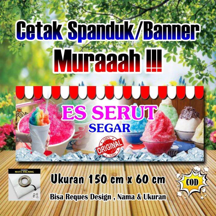 Spanduk Banner Es Serut ukuran 150 cm x 60 cm | Lazada Indonesia