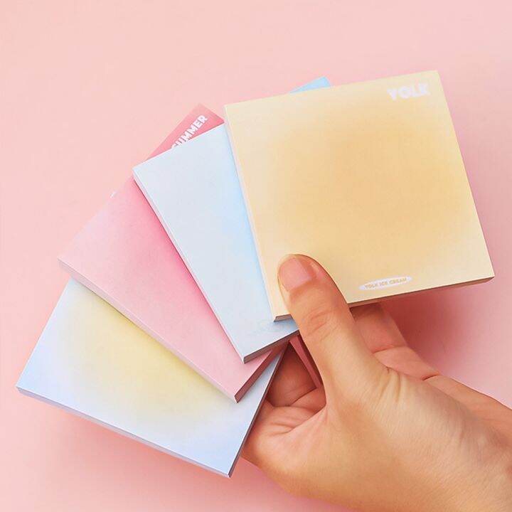 50 Lembar Sticky Notes Simple Memo Tempel Gradient Summer Color ...