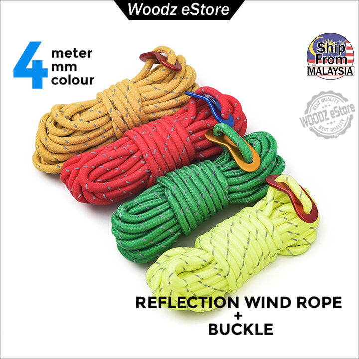 [Woodz] Reflective Windproof Rope Awning Rope With Adjustable Button ...