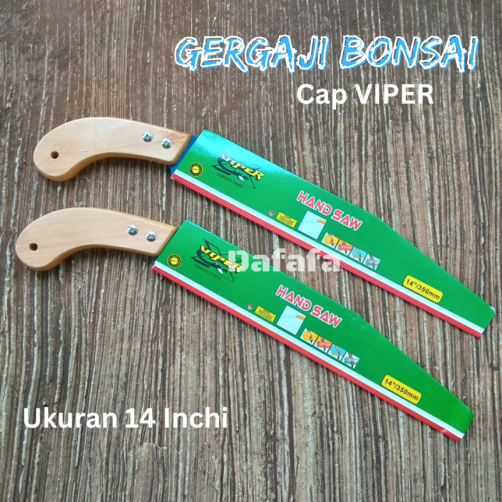 Gergaji Bonsai Cap Viper 14 Inchi Asli - Gergaji Melengkung Gagang Kayu Potong Ranting - Gergaji ...