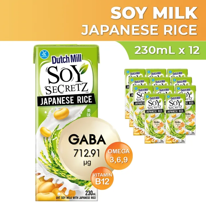 Dutch Mill Soy Secretz Soy Milk Japanese Rice 230ml x 12 | Lazada PH