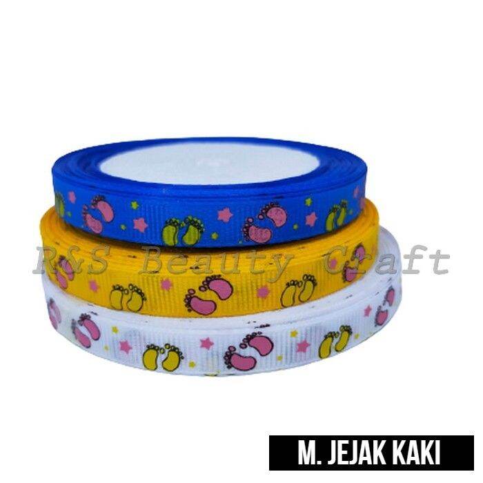 Pita grossgrain motif lucu 1cm per METER I pita motif lucu I pita ...