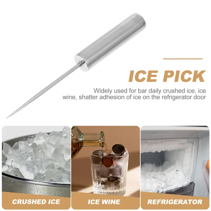 HOMEMAXS Stainless Steel Ice Piton Ice Chisel Cold Chisel Ice Pick ...