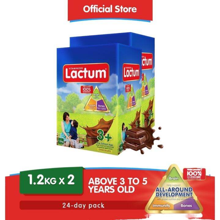 [Online Exclusive] Lactum 3 Chocolate 2.4kg (1.2kg x 2) Milk Drink for ...