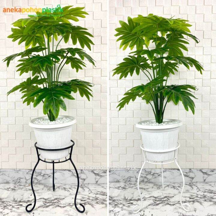 Pohon Hias Daun Monstera Jari X18 Semi Latex Artificial Pot Tulip ...