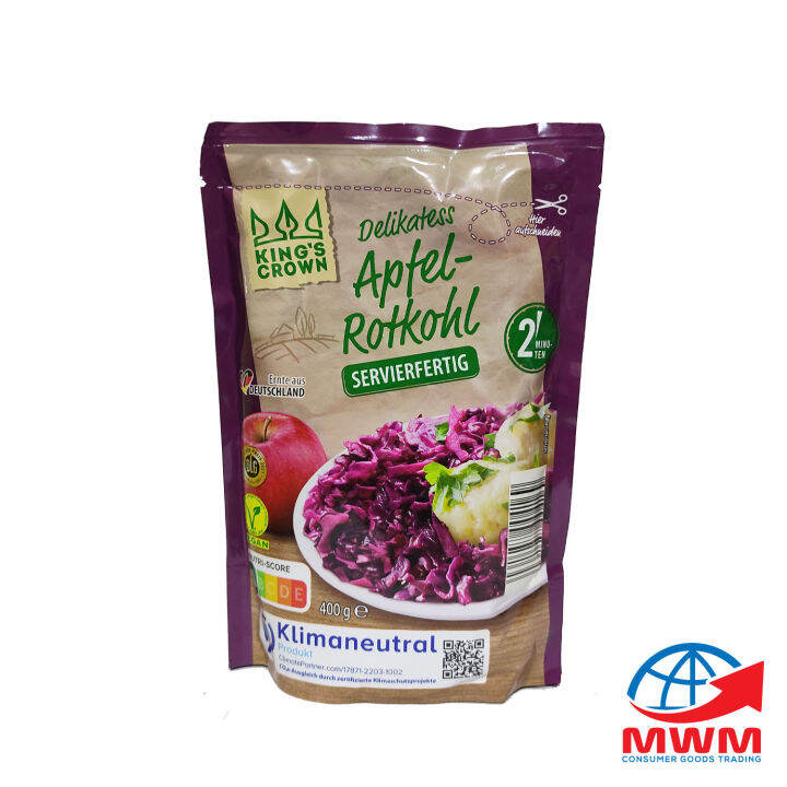 APPLE RED CABBAGE IMPORTED KING'S CROWN DELIKATESS APFEL-ROTKOHL READY ...