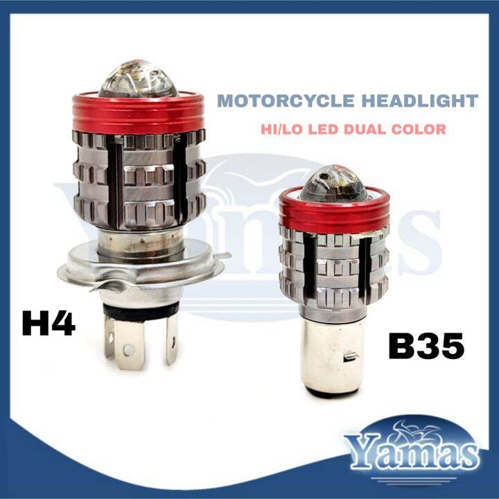 MOTORCYCLE DUAL COLOR HEADLIGHT H4/B35 LED BULB | Lazada PH