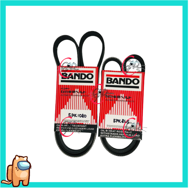 ALTERNATOR FAN BELT PROTON WAJA 1.6 MMC (5PK865)(5PK1080) BANDO ...