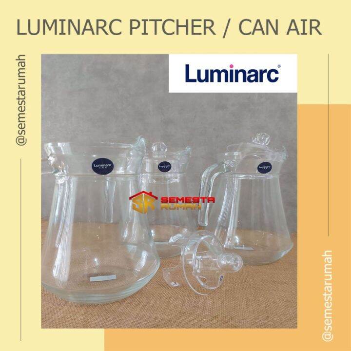 LUMINARC TEKO JAR AIR DENGAN TUTUP 1.3 L / PITCHER AIR BAHAN KACA ...