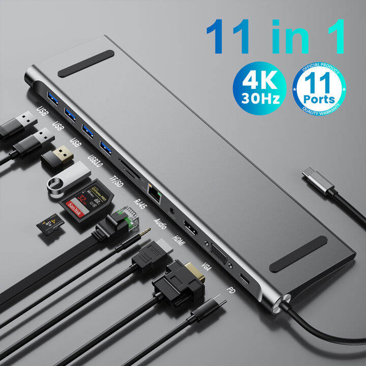 Usb Hub Docking Station Usb C Hub 3 0 Hdmi Usb Splitter หลายพอร์ต Type ...