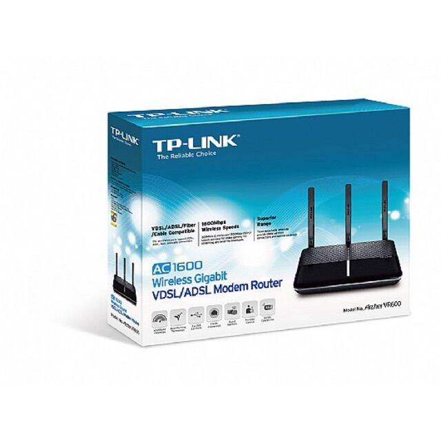 TP-Link [Archer VR600] AC1600 Wireless Gigabit VDSL/ADSL Modem Router ...