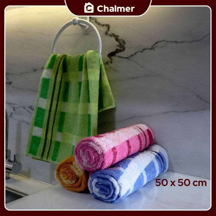 Lap Tangan Handuk Chalmer 50 x 50 cm Serbet Handuk Cuci Tangan Lap ...