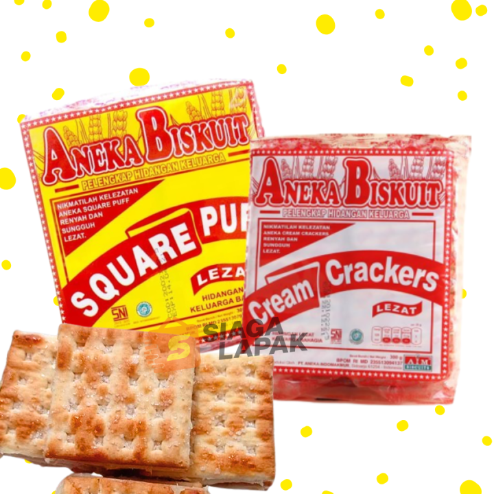 Biskuit Aneka Square Puff - Cream Crackers AIM 300gr | Lazada Indonesia