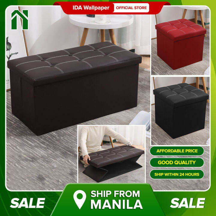 IDA Ottoman Rectangular Storage Stool Sit Sofa Folding Box Chair 1Pc 76 ...