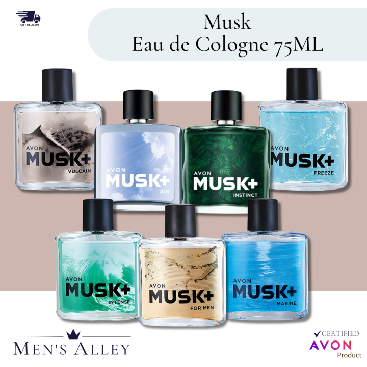 Avon Musk Eau de Cologne 75ml For Men, Musk Classic, Musk Vulcain, Musk ...