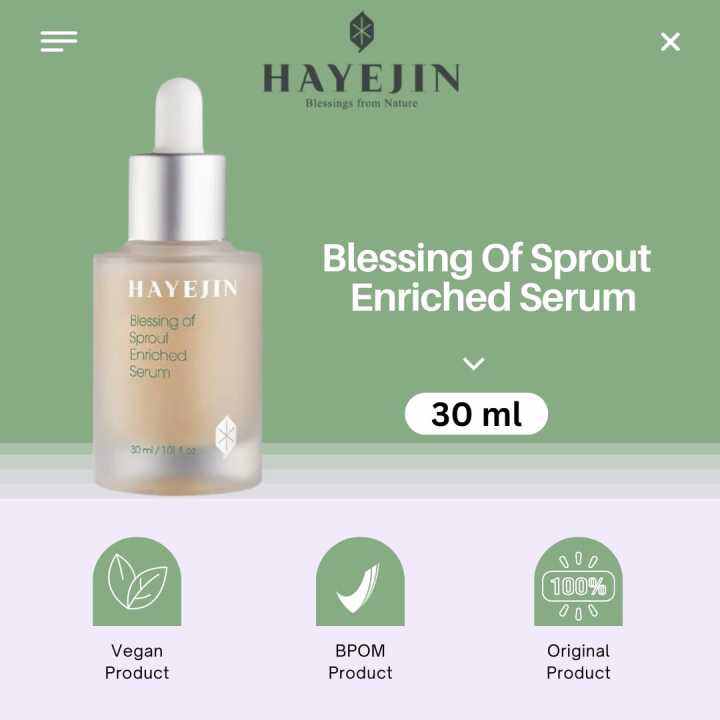 HAYEJIN Blessing of Sprout Enriched Serum 30ml | Lazada Indonesia