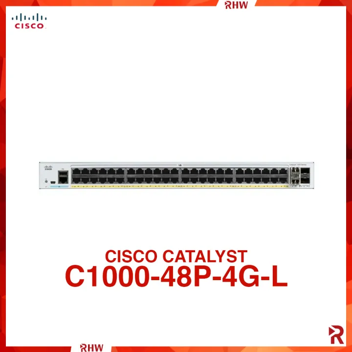 C1000-48P-4G-L│Cisco Catalyst 1000 Series Switches│48x 10/100/1000 ...