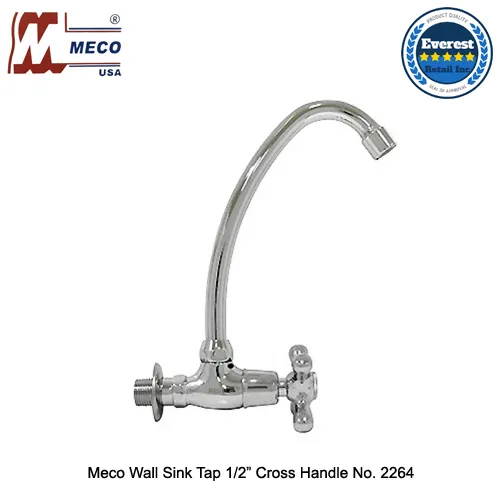 Meco Sink Faucet 1/2" Brass Chrome (Choose between: Vertical Tap / Wall ...