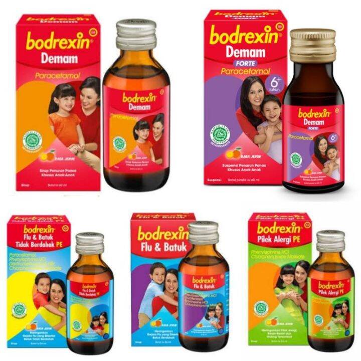 bodrexin syrup sirup syr turun panas demam nyeri flu batuk berdahak ...