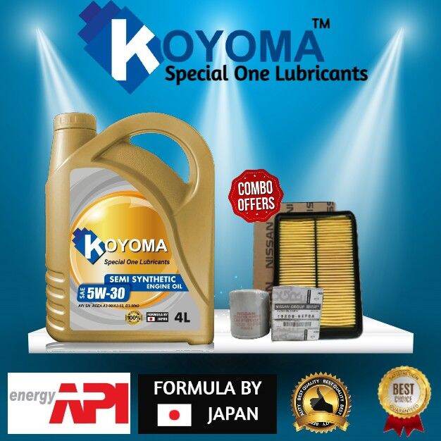 NISSAN X-TRAIL T32 2.0 2.5 2018Y AIR FILTER + OIL FILTER + KOYOMA 5W30 ...