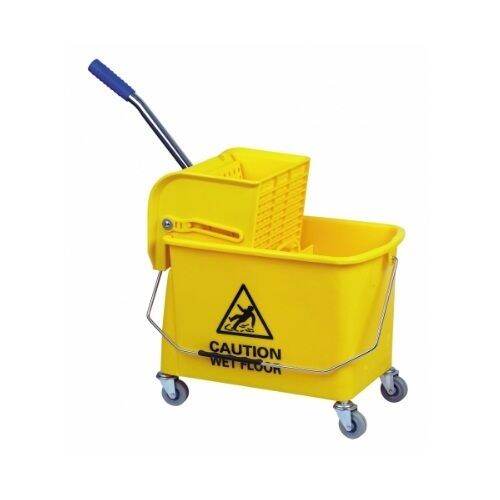 Heavy Duty Mopping Cart Wringer Yellow Trolley Mini Bucket Troli Mop ...
