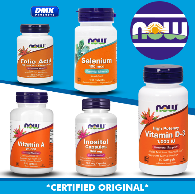 Now Foods, Selenium/Inositol/Vitamin D3/Vitamin A/Folic Acid | Lazada PH