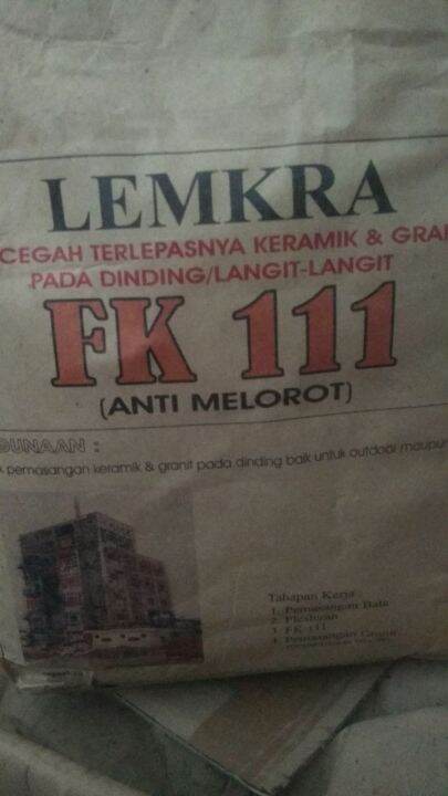 LEMKRA FK 111 - SEMEN INSTANT PEREKAT KERAMIK DINDING ABU ABU - 5 KG | Lazada Indonesia
