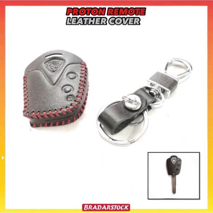 PROTON REMOTE LEATHER COVER Key Alarm Button Cover Case Kunci Kereta ...