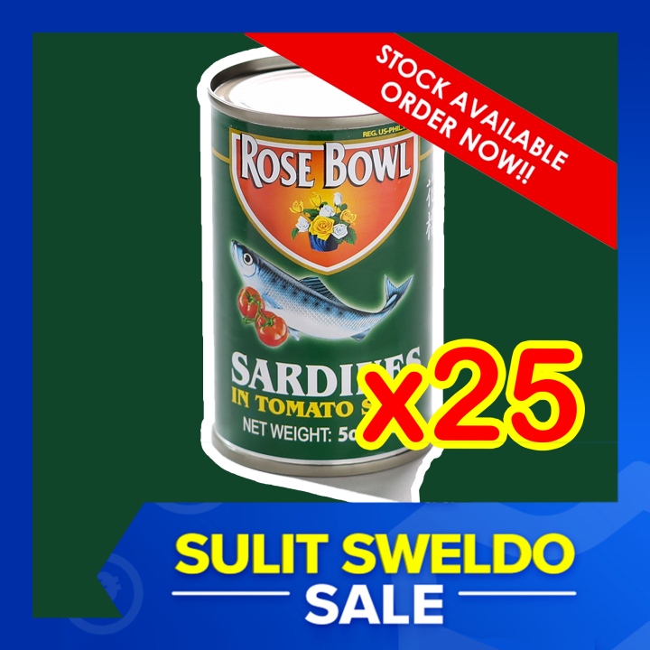 25 cans 155g ROSEBOWL SARDINES GREEN Canned Goods on Sale Rose Bowl ...