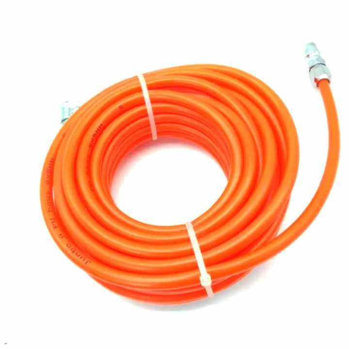 Selang Angin Panjang 10 Meter PU Hose 8 x 5mm Orange Plus Sambungan ...