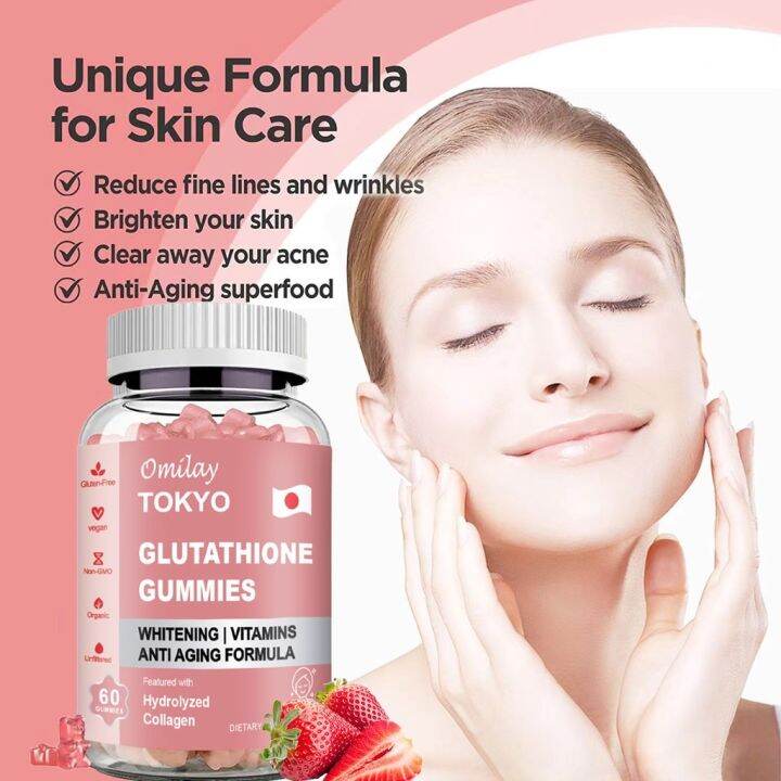 Omilay Glutathione Original Gummies Whitening Collagen Gummies Vitamin ...