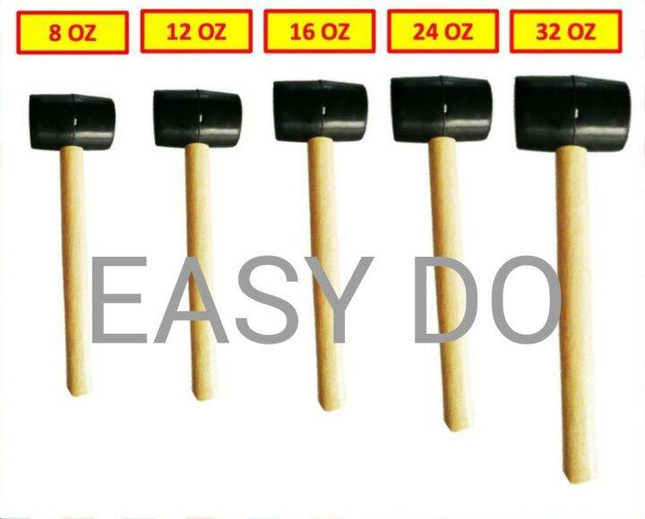 8oz - 32oz Wood Handle Rubber Mallet Hammer / Hammer Getah | Lazada
