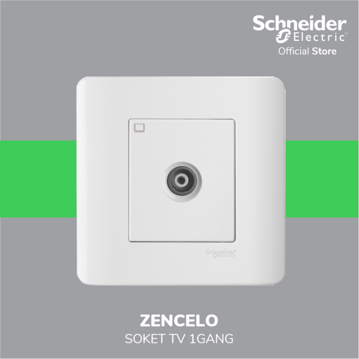 Schneider Electric ZENcelo 1 Gang Soket TV Master, Putih | Lazada Indonesia