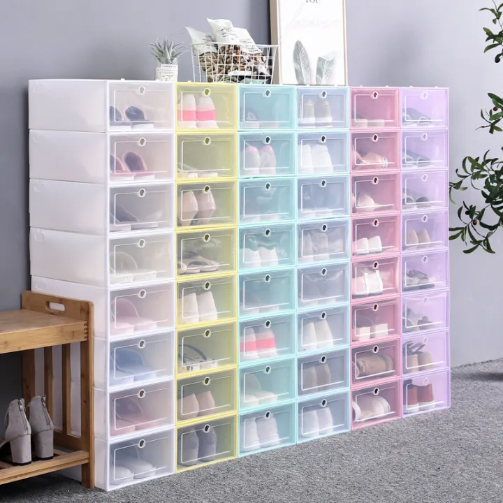 I-flip ang shoe box storage box transparent shoe drawer storage ...