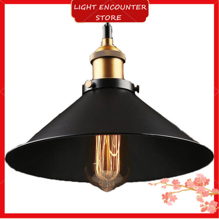 L&E Lighting LED Industrial Hanging Light,Retro Pendant Light,E26/E27 ...
