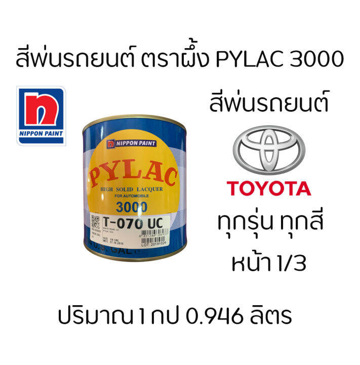 สีตราผึ้ง สีพ่นรถยนต์ แห้งเร็ว PyLac 3000 Toyota โตโยต้า ทั้งหมด หน้า 1 ...