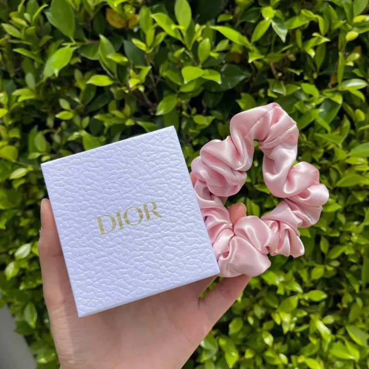 ยางรัดผม Dior+กล่อง ตามรูปจร้า สีชมพูอ่อน พร้อมกล่อง แค่มีก็คุณหนูแล้ว ...