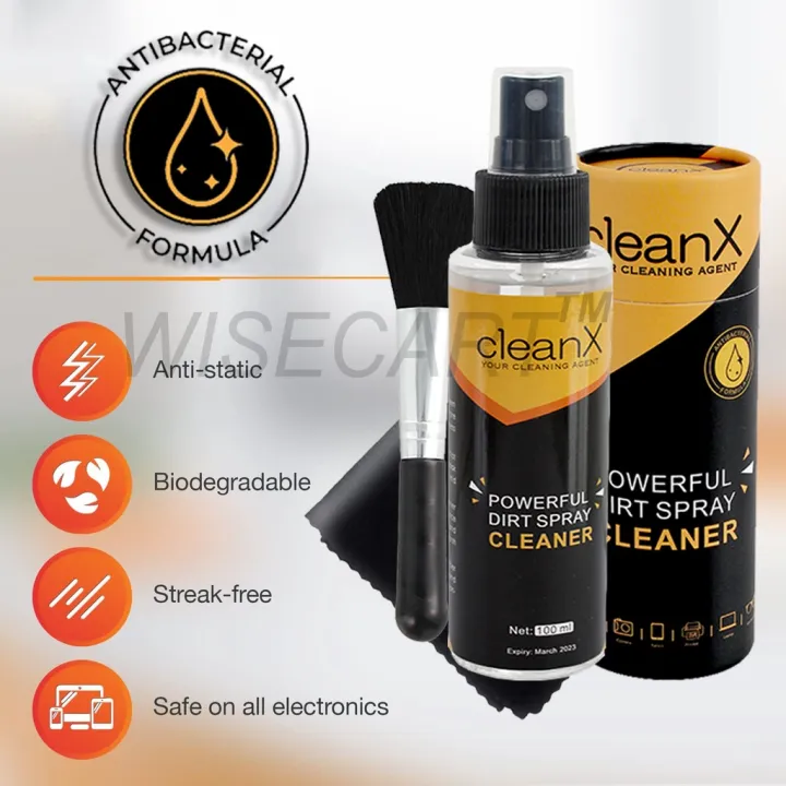 CleanX AntiBacterial Premium Screen Cleaner Set Computer Cleaning Kit ...