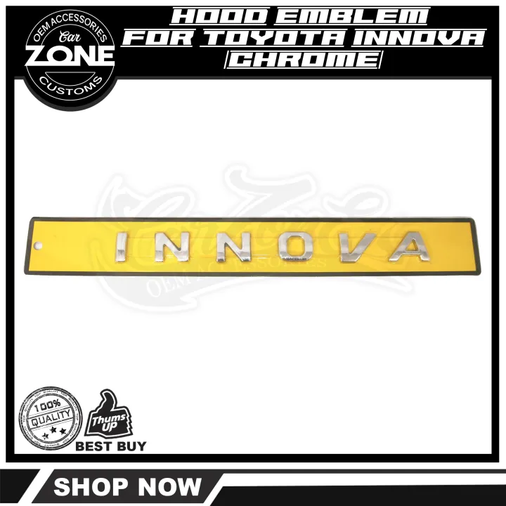 INNOVA Hood Emblem for Toyota Innova (Chrome) | Lazada PH