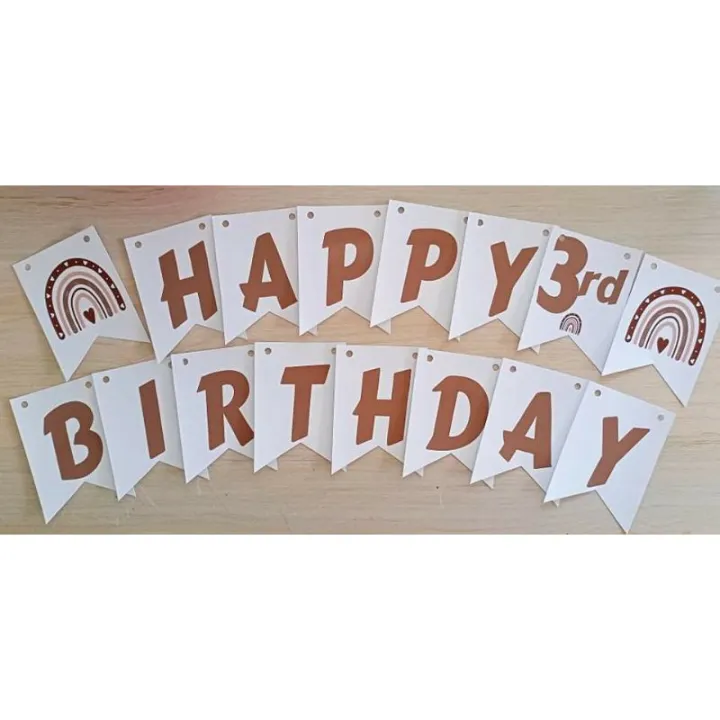 BOHO MUTED RAINBOW Personalized Birthday Banner! Free to add name of ...