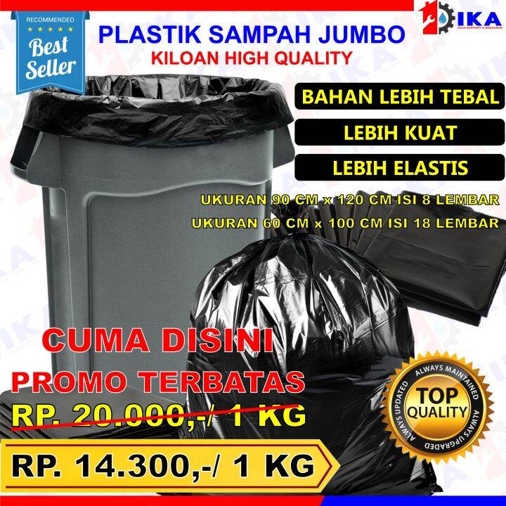 PLASTIK SAMPAH / TRASH BAG / PLASTIK HITAM / KANTONG SAMPAH 1 KILOGRAM ...