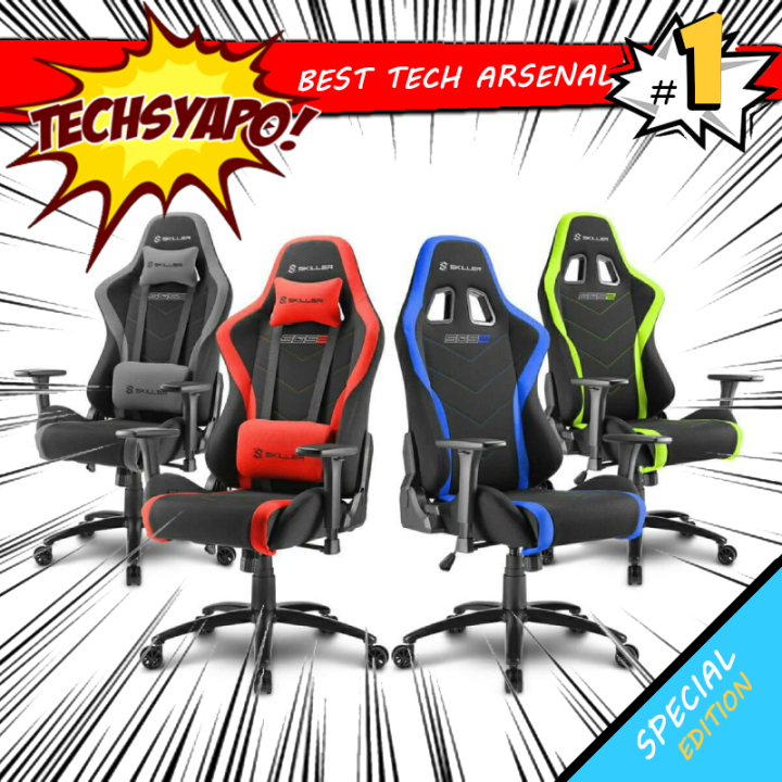 Sharkoon Skiller SGS2, Soft and Breathable Fabric, Adjustable Gaming ...