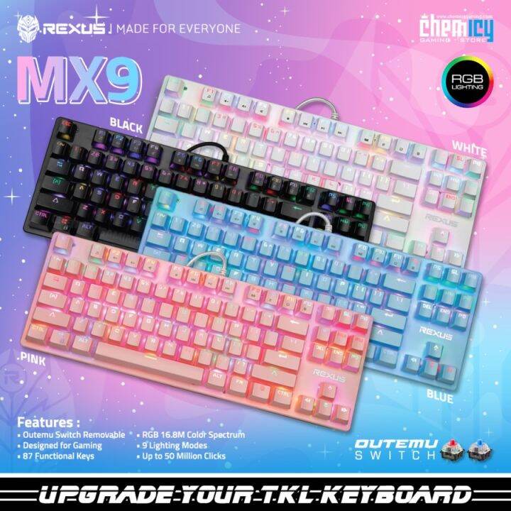Rexus Legionare MX9 TKL RGB Mechanical Gaming Keyboard | Lazada Indonesia