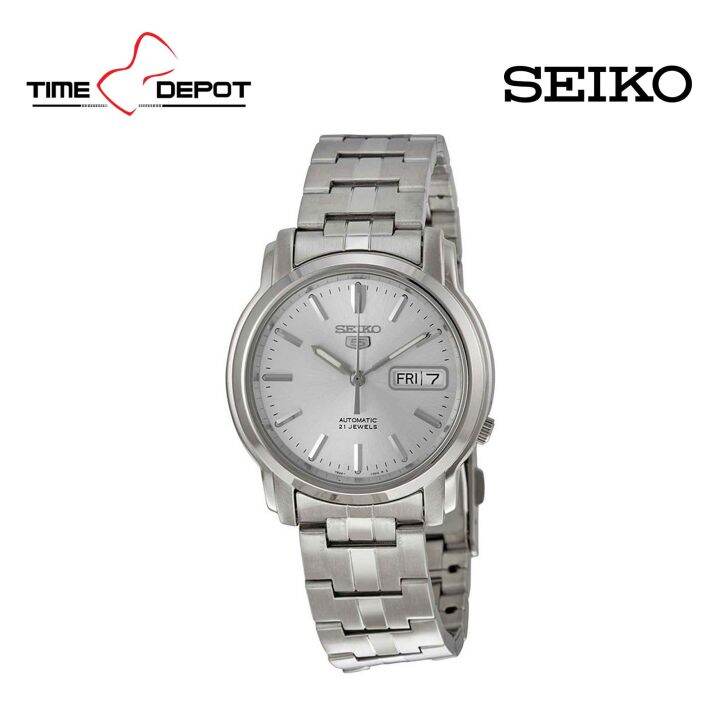 Seiko 5 SNKK65K1 Automatic Silver Stainless Steel Strap Watch For Men ...